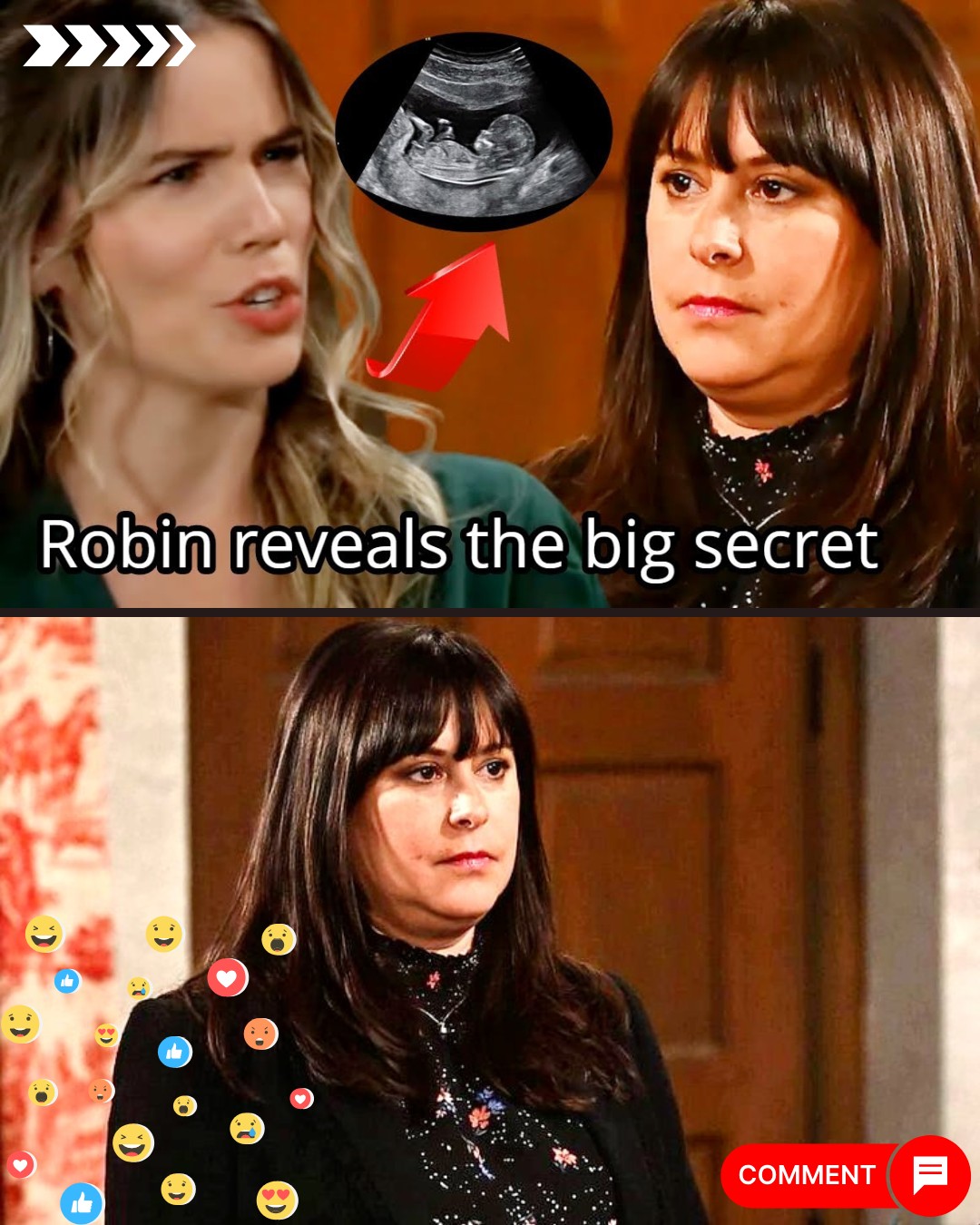 Robin returns for Christmas, revealing a big secret to her sister ...